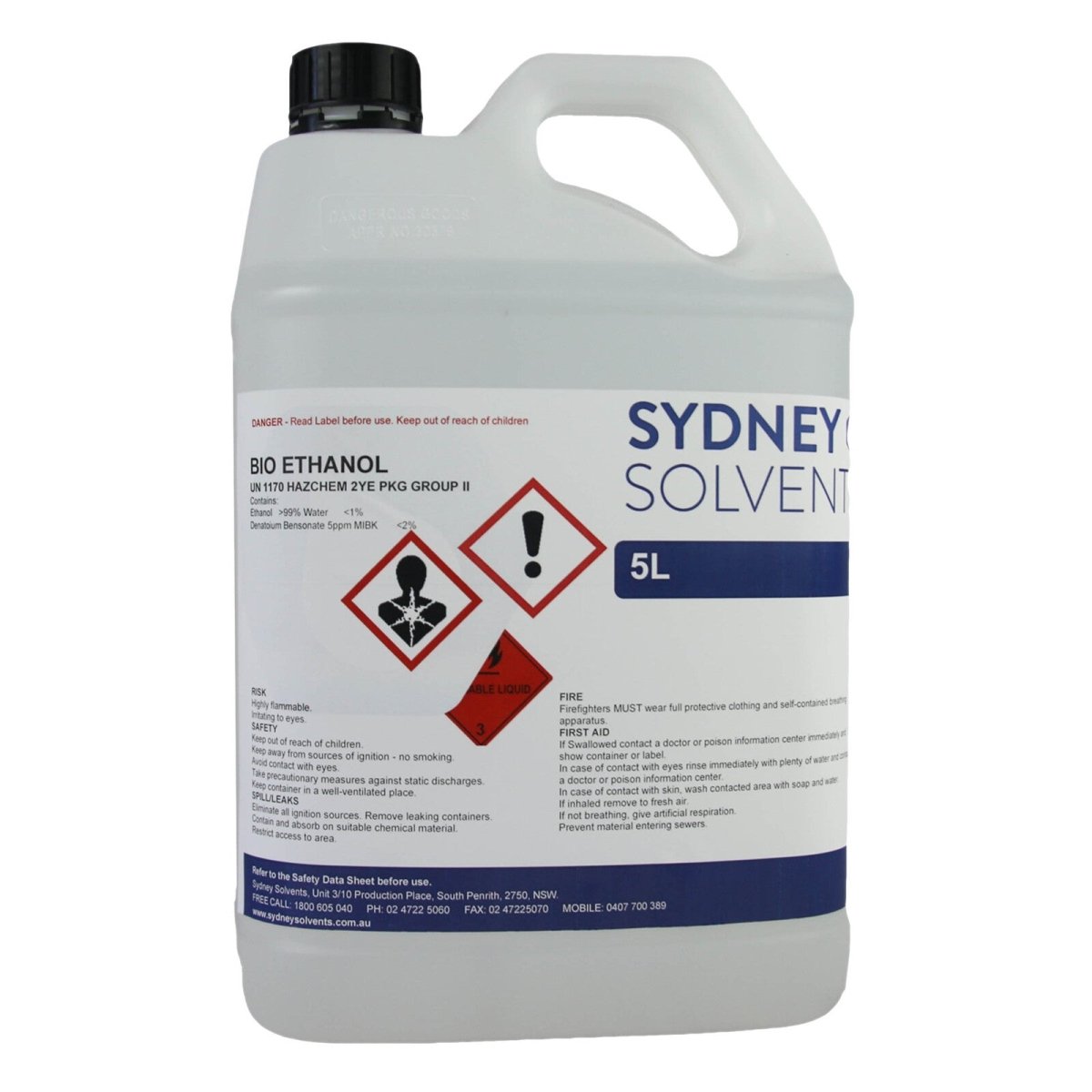 BioEthanol Fuel 5 Litre – Clean Burning for Heaters | Sydney BBQs ...