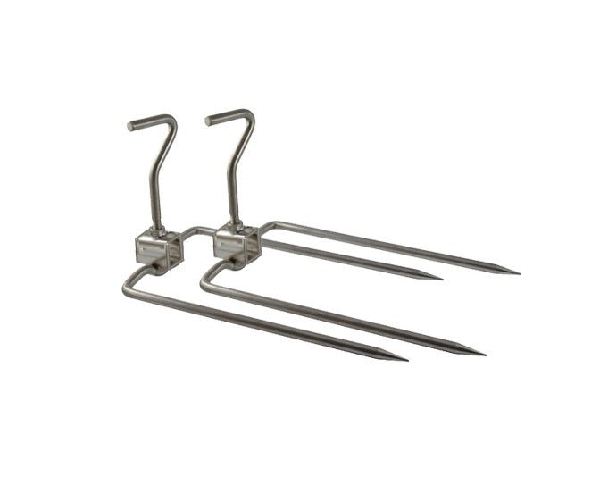 Stainless Steel Spit Rotisserie Prong (22mm Square Collar)
